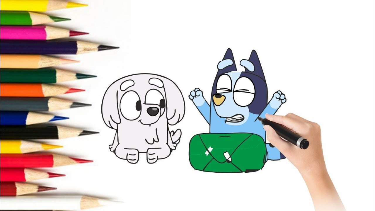 Learn how to draw Bluey and Friends #bluey #drawingtutorial - YouTube