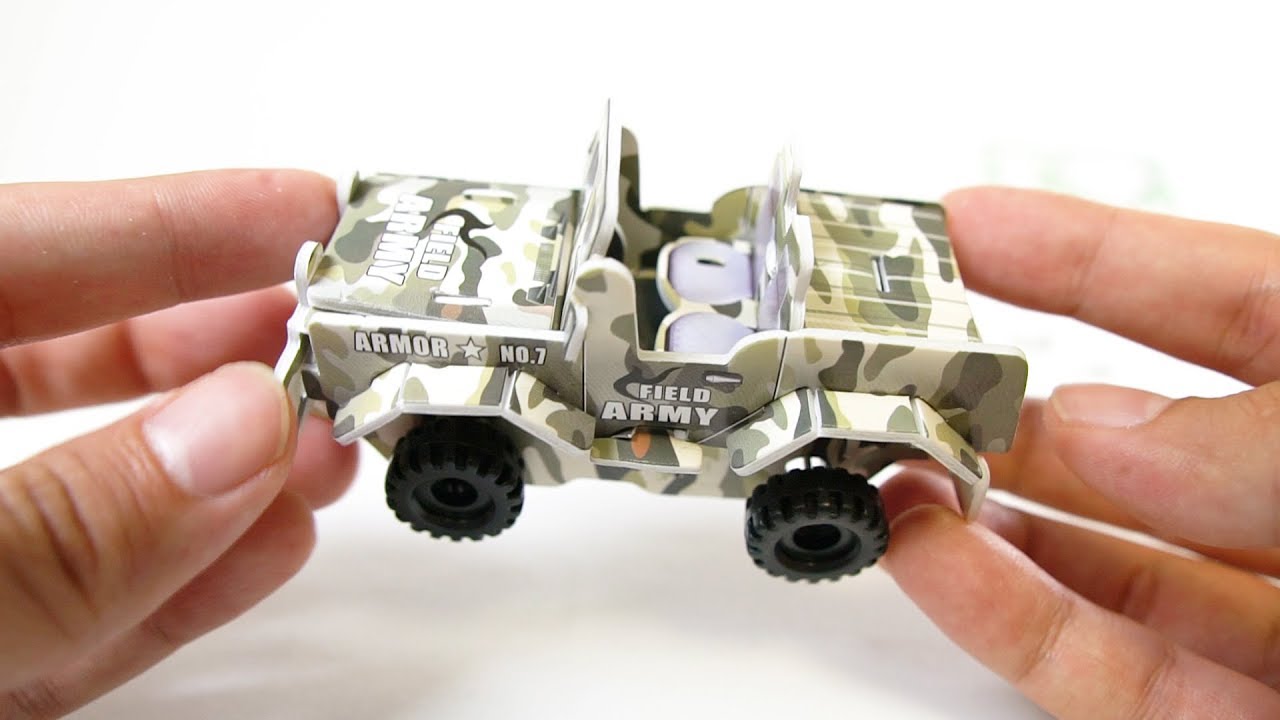 Surprise!! Toy car! Build-your-own toy car 직접 만드는 군인 자동차! - YouTube