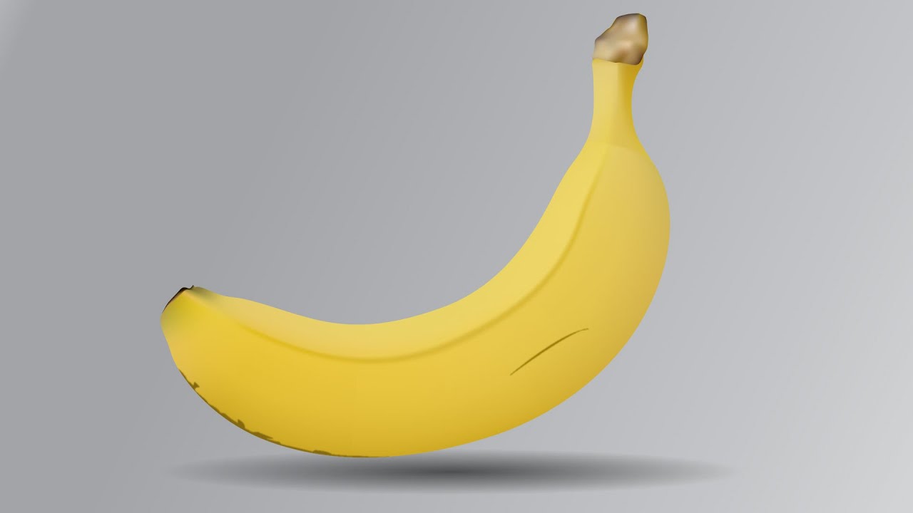 How to Create Realistic Vector Banana Using Adobe Illustrator Mesh Tool ...