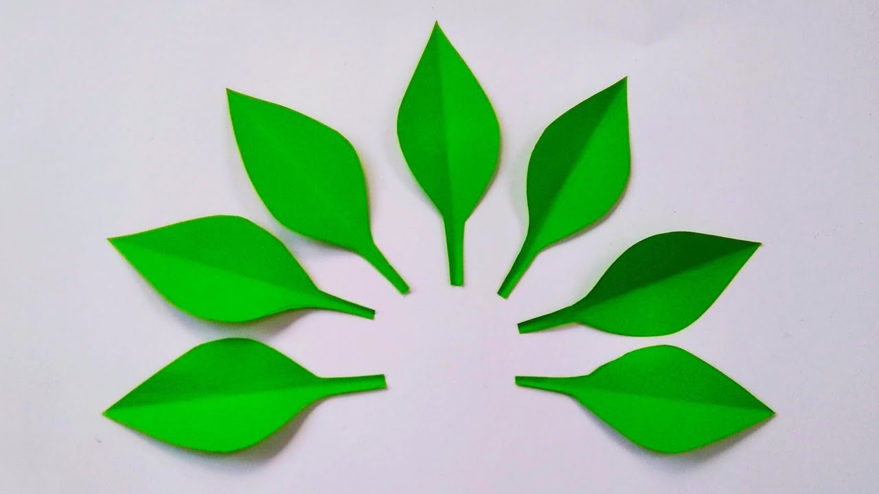 Cara Membuat Origami Daun | Paper Leaf | DIY Paper Crafts - YouTube