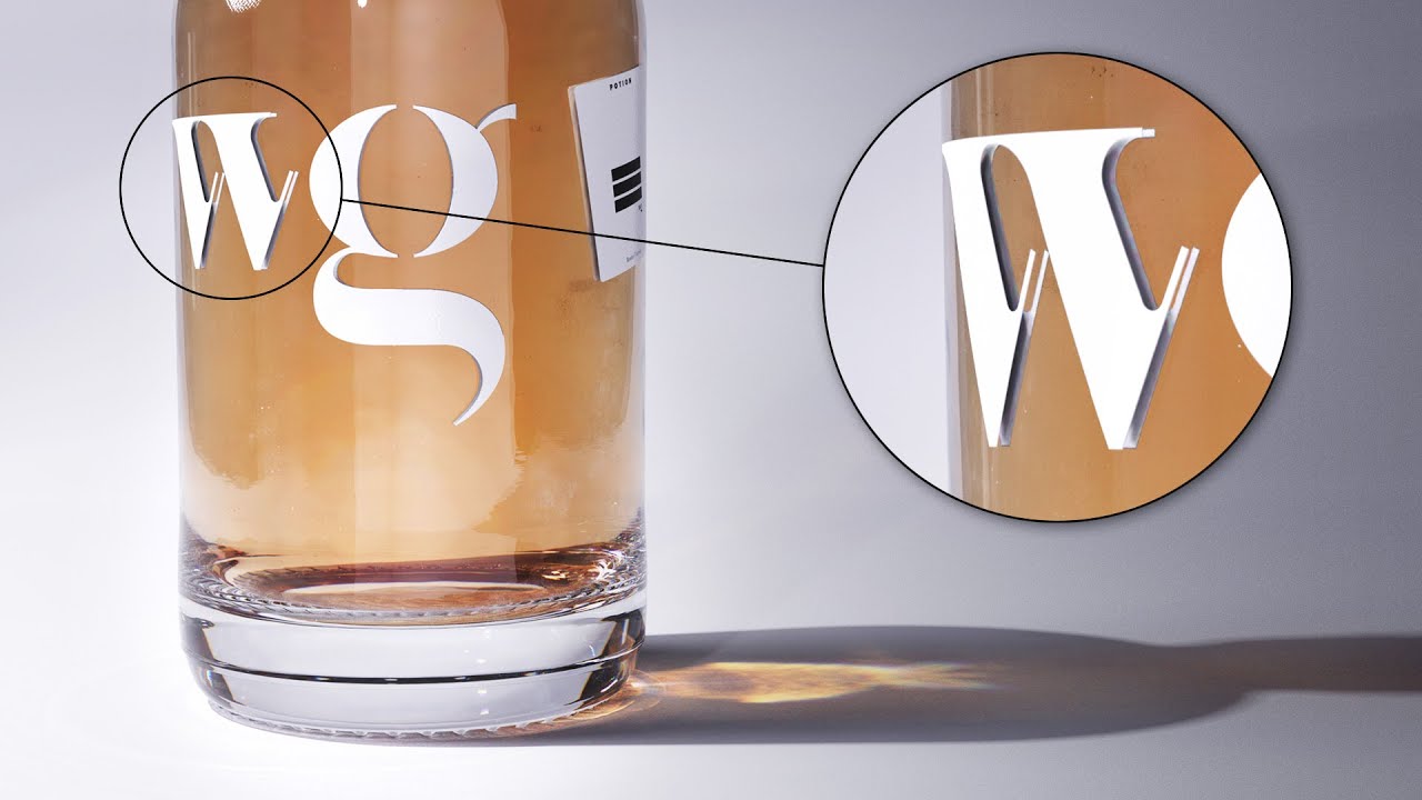 Fix Shadow & Reflection From Label on Glass Bottle in KeyShot - YouTube