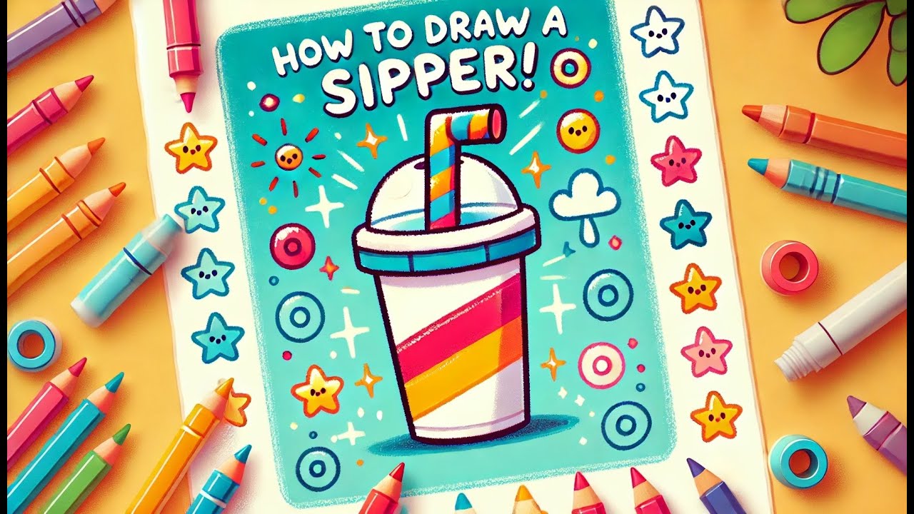 How to Draw a Sipper for Kids | Easy Step-by-Step Drawing Tutorial ...