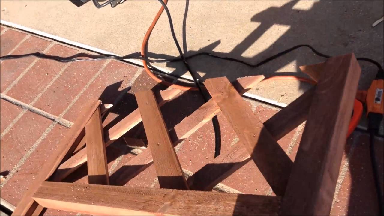 Garden trellis construction - YouTube