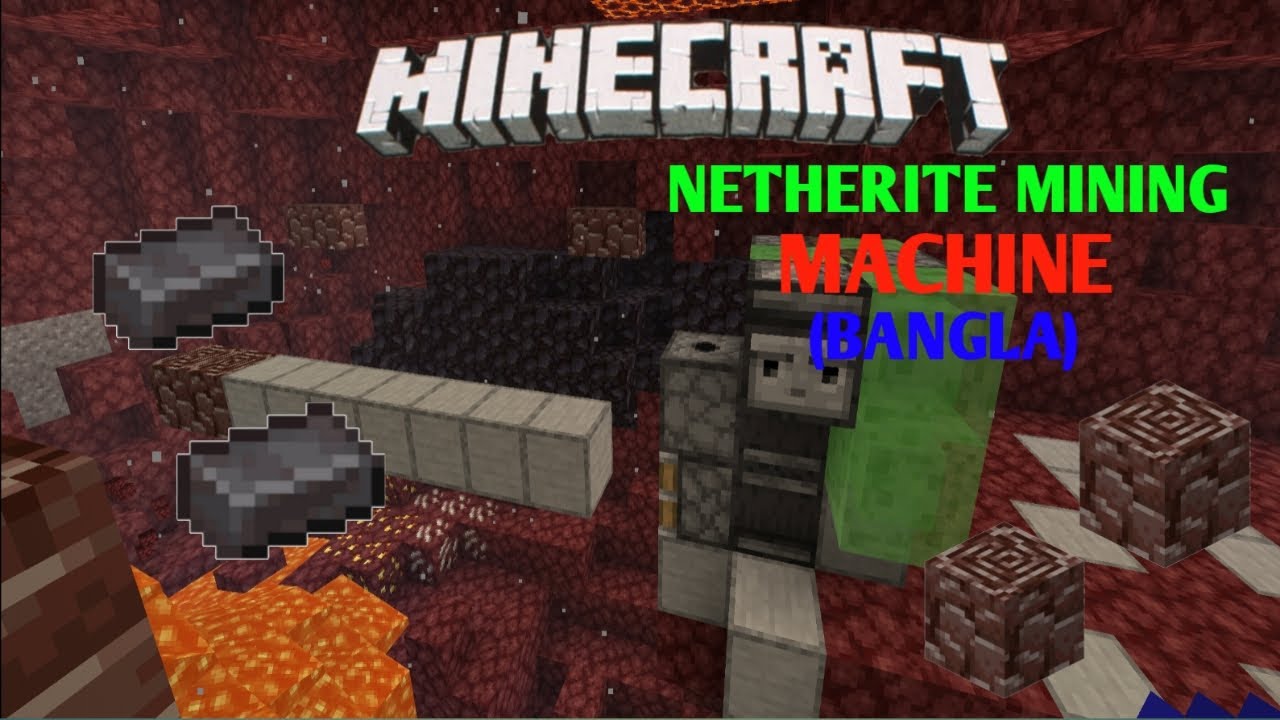 SIMPLE 1.16 NETHERITE MINING MACHINE IN MINECRAFT || (MCPE, Xbox,PS4 ...