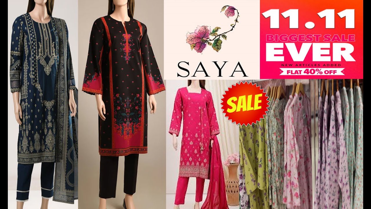 Saya Brand Mega Sale 40% Off | Winter Stitched Unstitched Collection ...