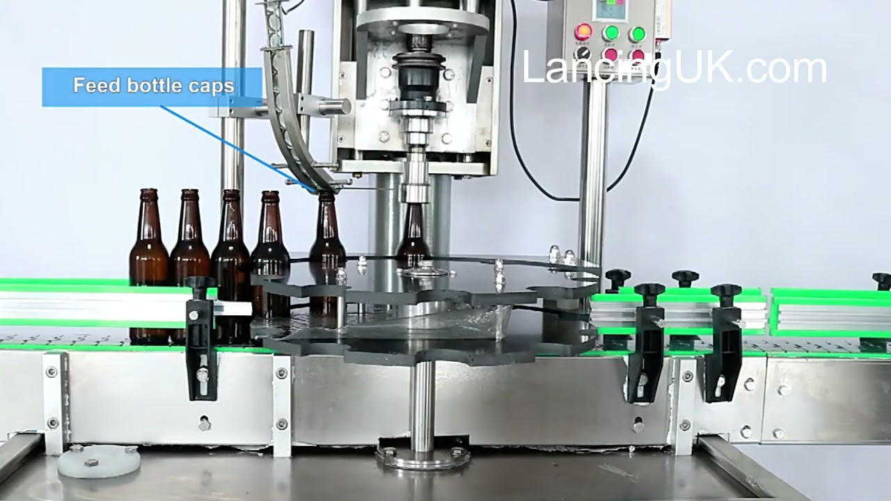 crown capping machine automatic for beer bottles - YouTube