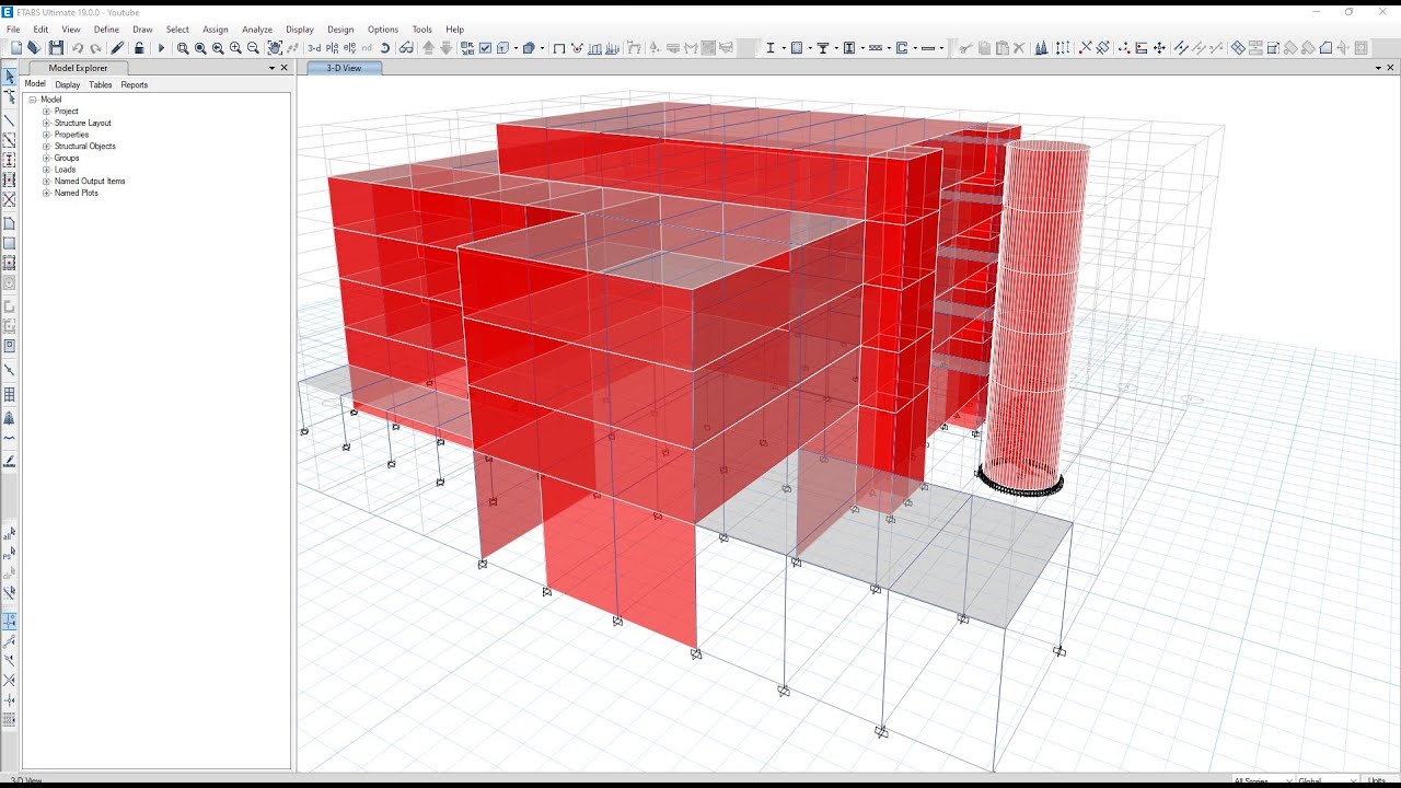 Curso completo.Cap 6.¿Como modelar elementos curvos en ETABS?.Modelación de muros y Losas. - YouTube