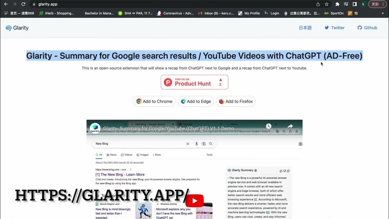 Glarity - Summarize Google and YouTube in seconds. - YouTube