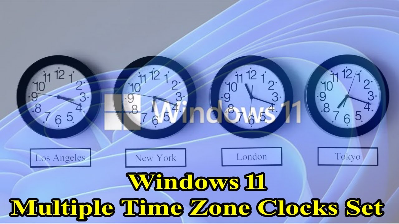 Windows 11 Multiple Time Zone Clocks Settings - YouTube
