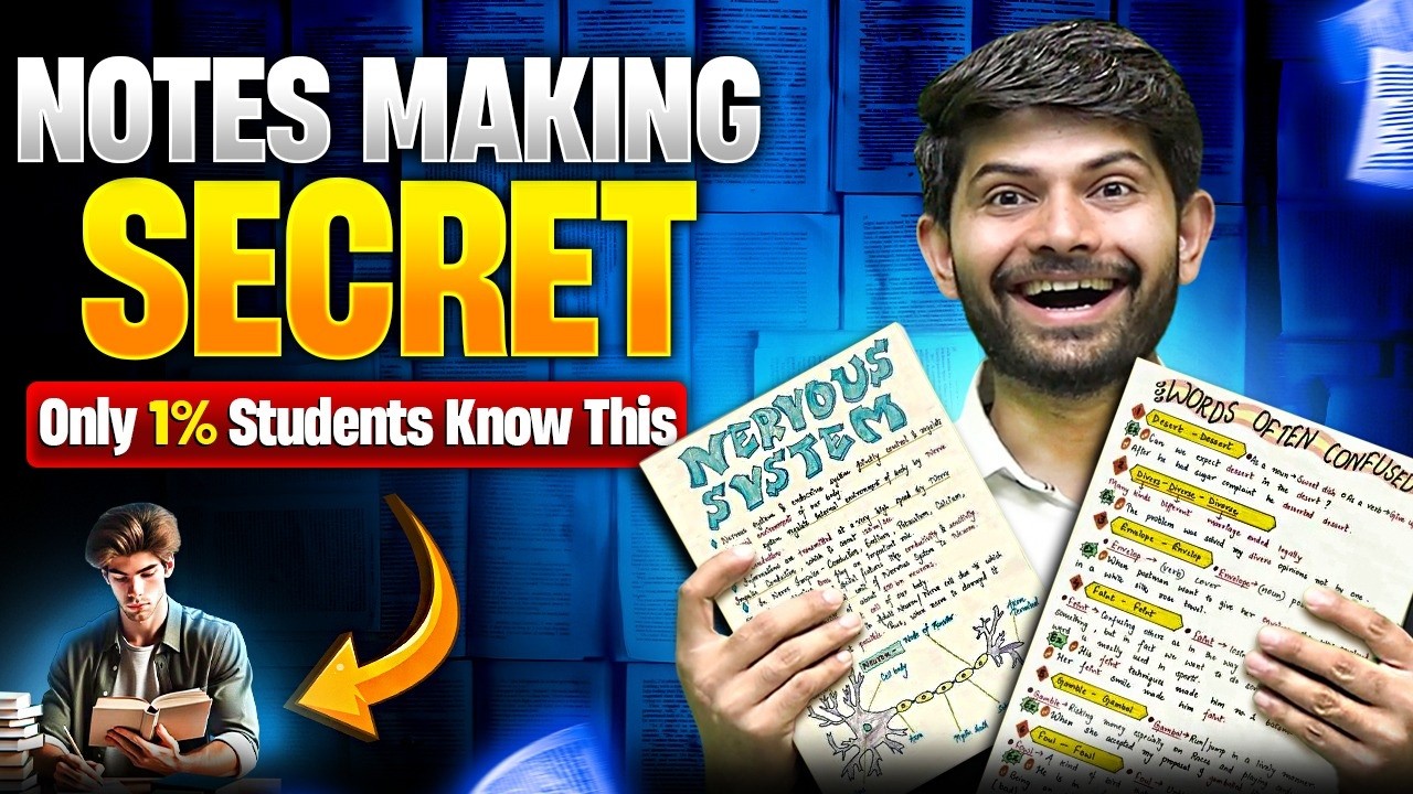 How Toppers Make Notes for Board Exams 📝 | Secret Notes Making Strategy ...