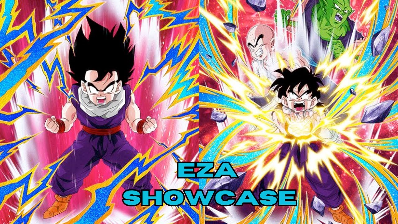EZA AGL TUR Kid Gohan Showcase | Dokkan Battle Off To Adventure Heart ...