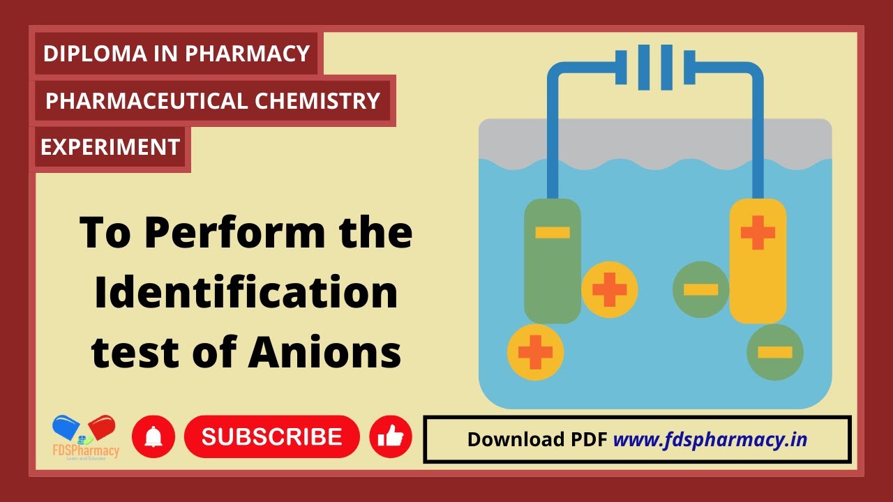 To Perform the identification test of Anions - YouTube