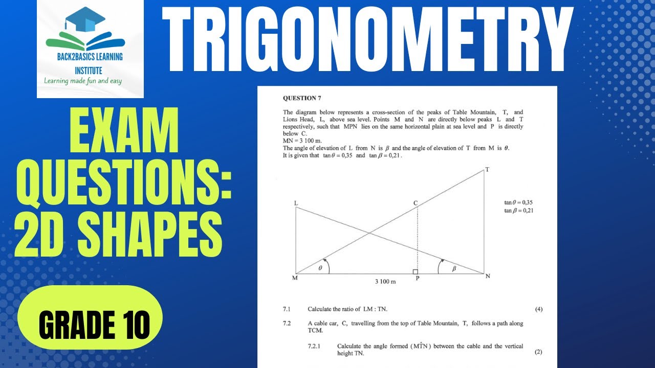 2D SHAPE TRIGONOMETRY | GRADE 10| NOV 2016 EXAM - YouTube