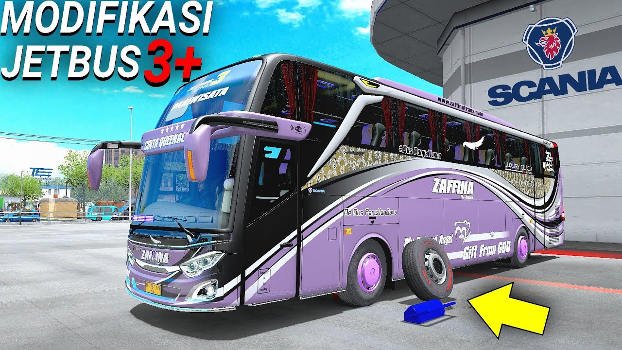 MODIFIKASI JETBUS 3+ KAROSERI ADIPUTRO #ETS2 - YouTube