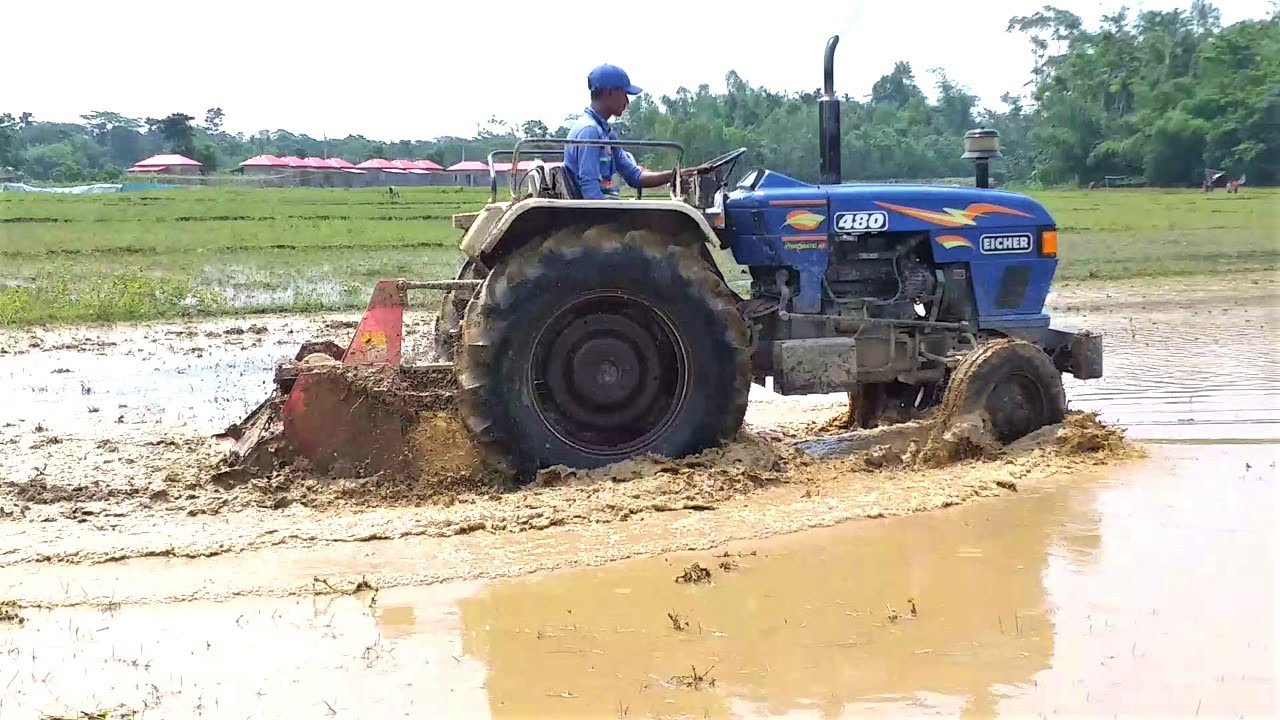 Eicher 480 4wd v \ Eicher Tractors 557 4WD \ padding model. powerfull ...