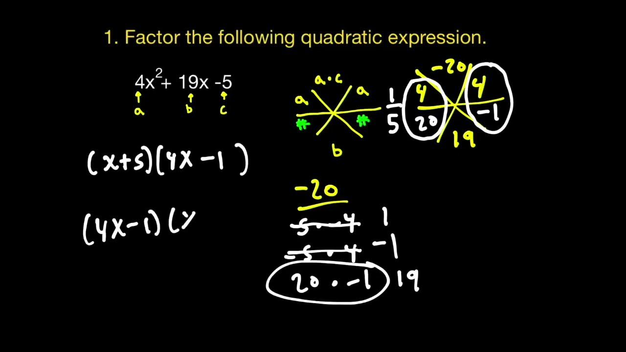How to factor quadratics when a is not 1. (Snowflake method!) - YouTube
