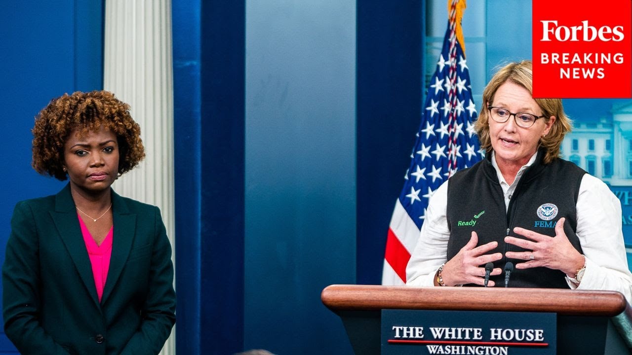 Karine Jean-Pierre & FEMA Admin Speak To Reporters Aboard Air Force One ...