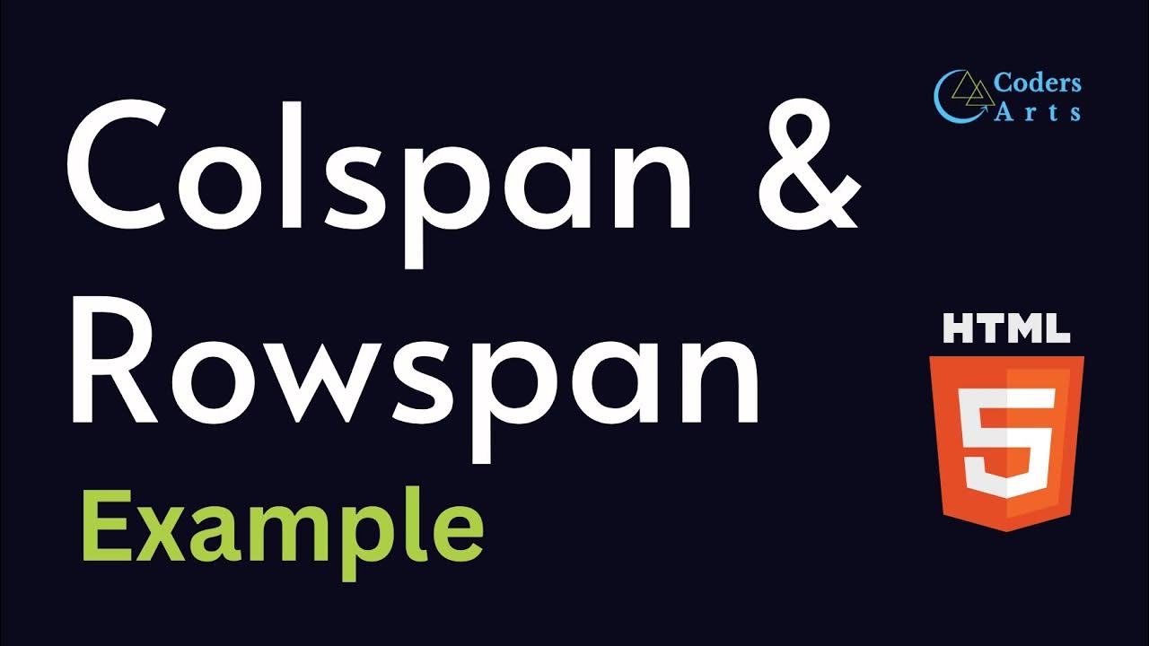 8. Build a Sample Project with Rowspan and Colspan | HTML Tutorial for Beginners - YouTube