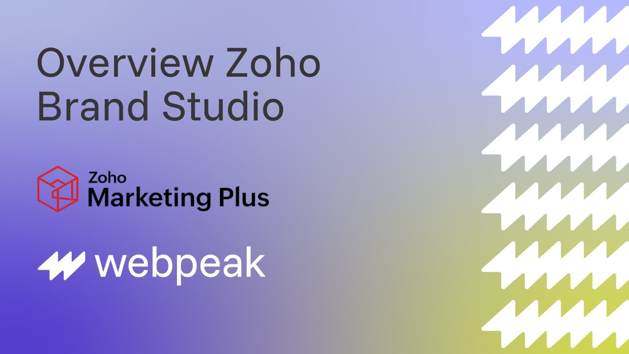 Overview Zoho Brand Studio | Webpeak Zoho Brasil - YouTube