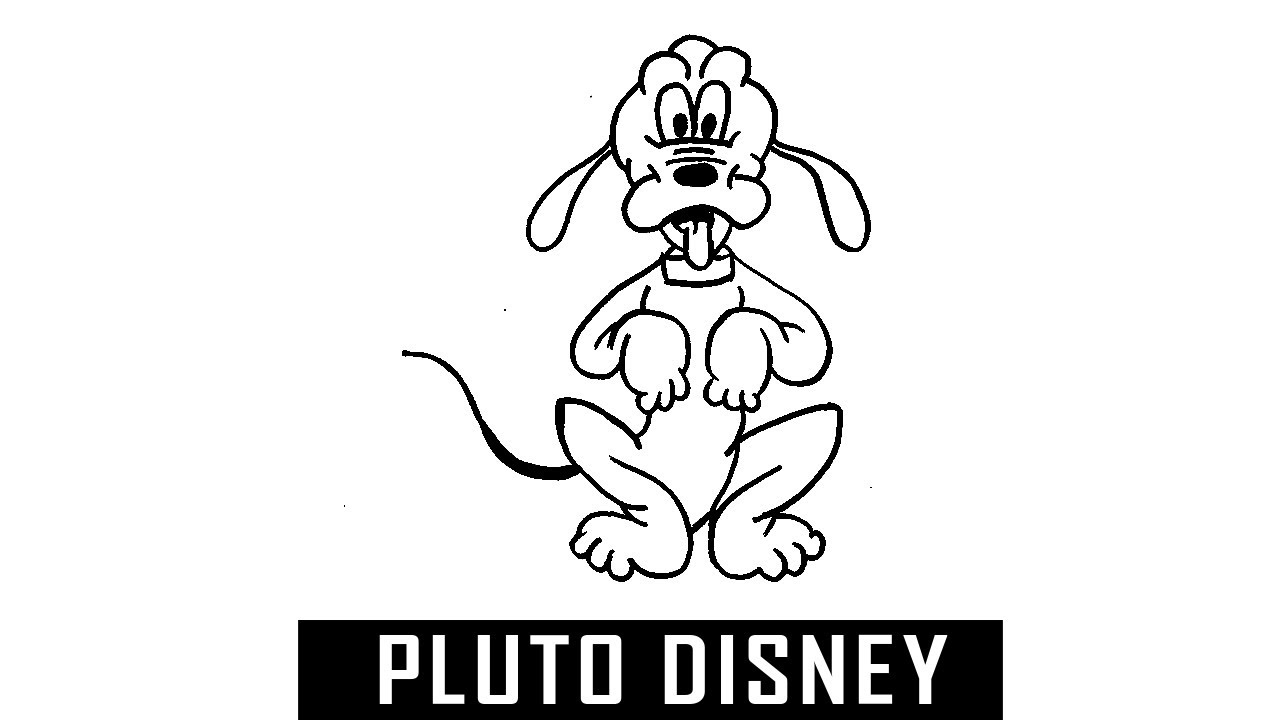 Pluto Line Art | Disney Pluto - YouTube