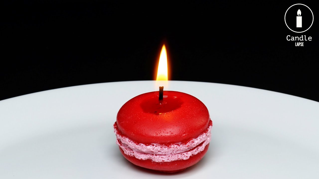 Burning Macaron Candle - Time Lapse - YouTube