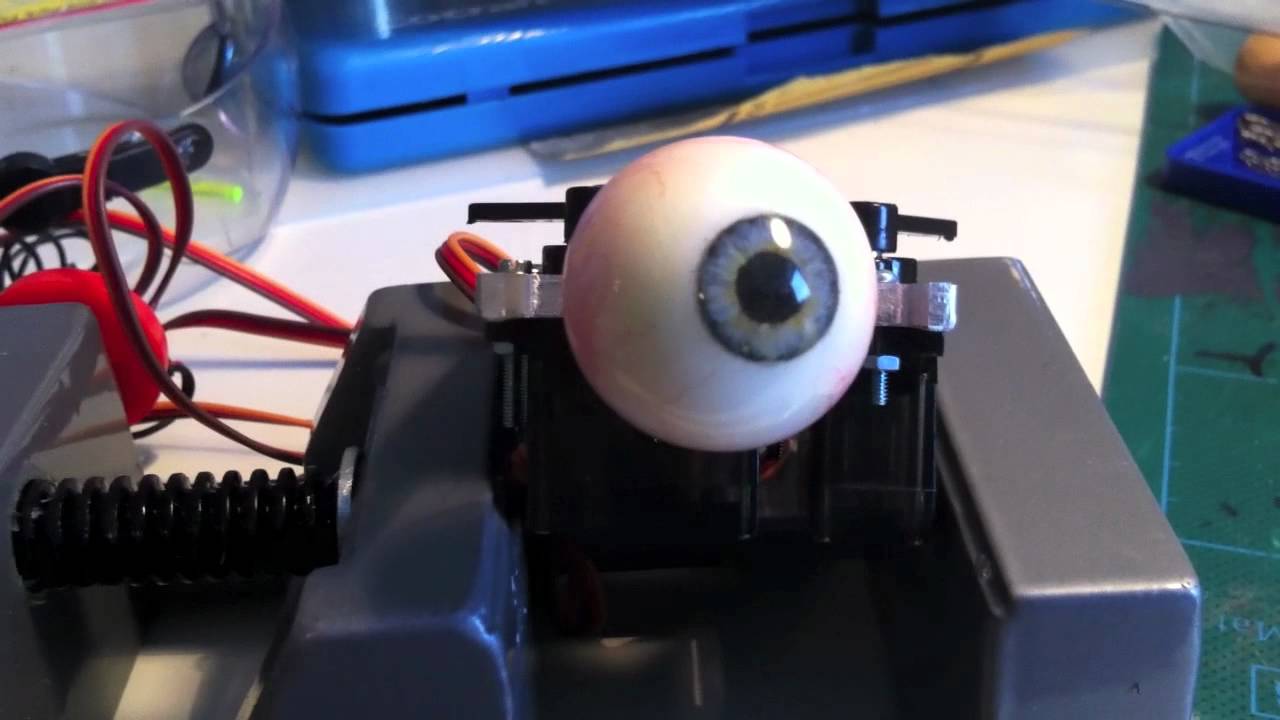 animatronic eye movement - YouTube