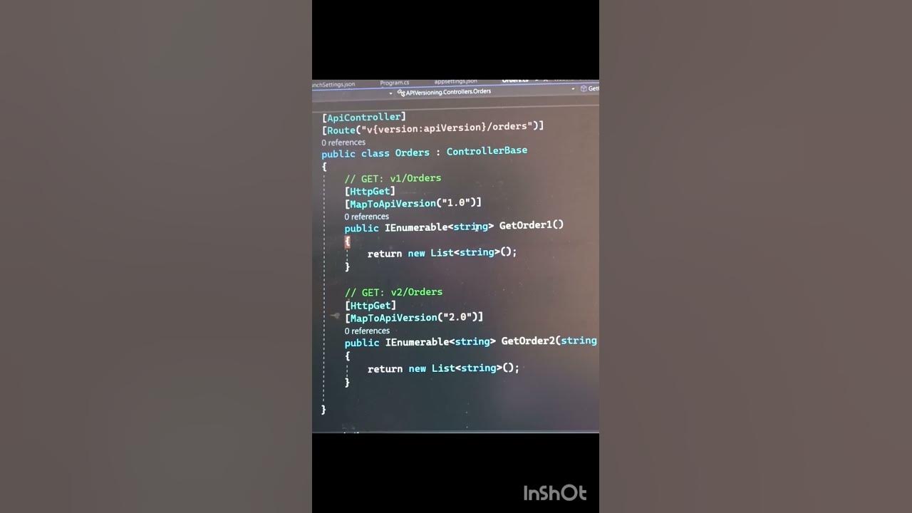 Api Versioning Csharp Api Webapi Dotnet Dotnetcore Developer Development Shorts Youtube 0696