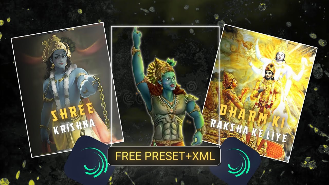 SHREE KRISHNA Edit | Ae Inspired Preset | Alight Motion Edit | Free ...