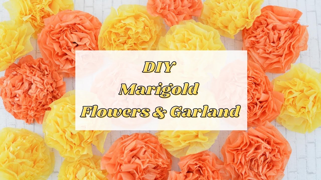 DIY Marigold Flowers How To Make Marigold Garland Tissue Paper diy-marigold-flowers-how-to-make-marigold-garland-tissue-paper