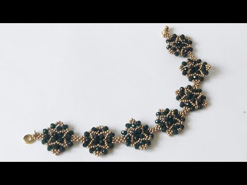 Kar Tanesi Kristal Bileklik yapımı How to make beaded Bracelet (bracelet Tutorial)