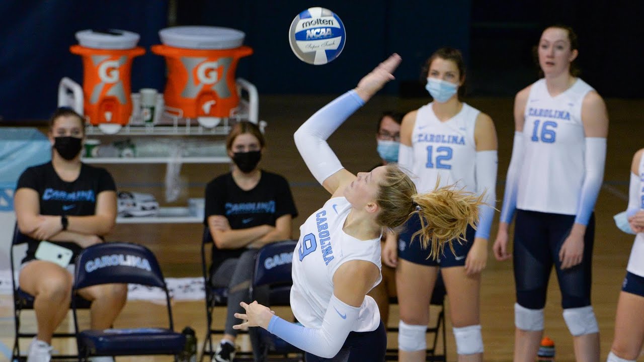 UNC Volleyball: Tar Heels Take Down Hokies in 3 Sets - YouTube