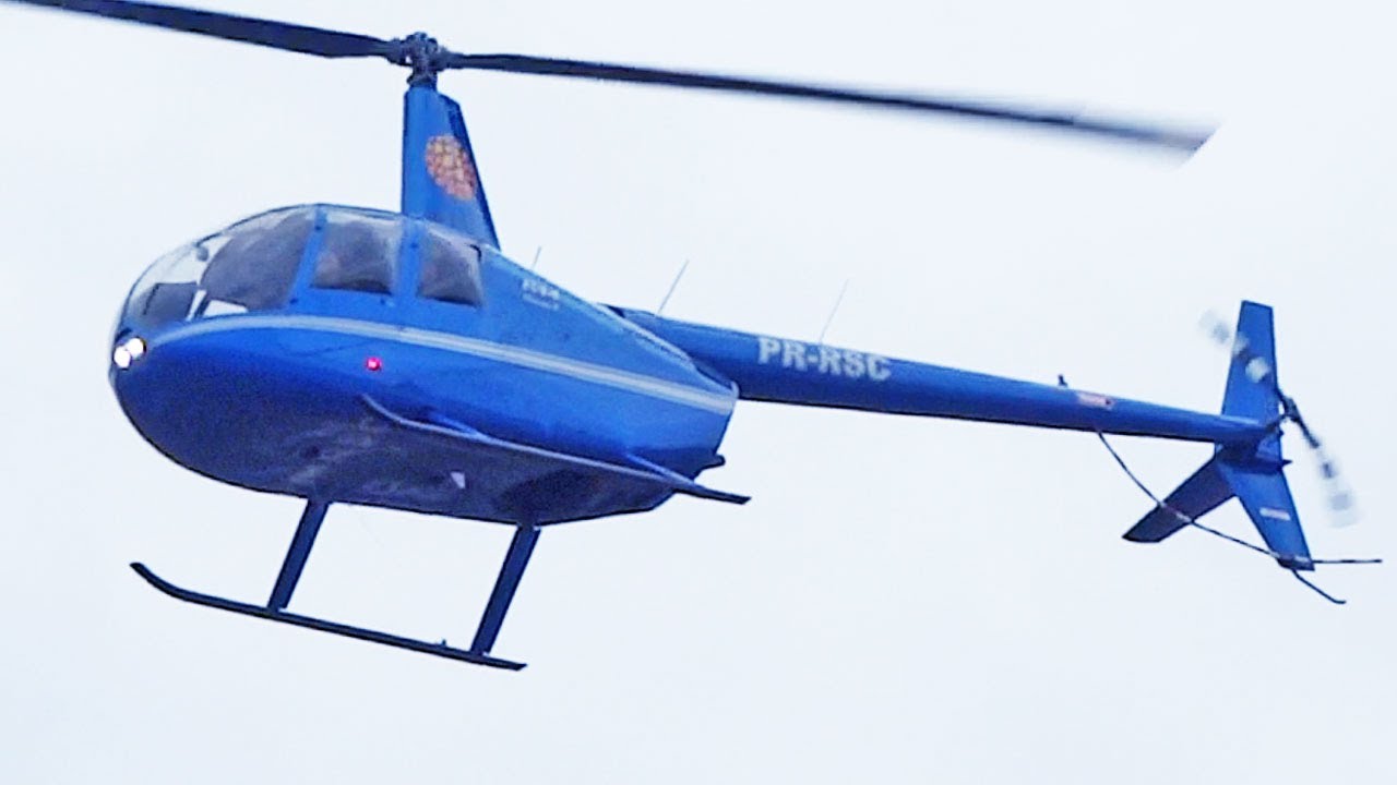 Robinson R44 Raven II Landing, Plane Spotting - YouTube