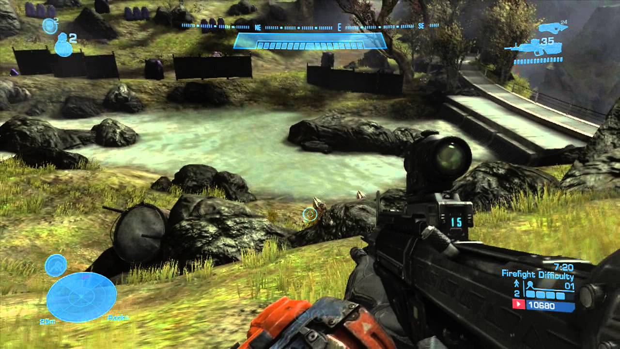 Halo Reach Firefight Gameplay 3 - Firefight Difficult on Overlook ...