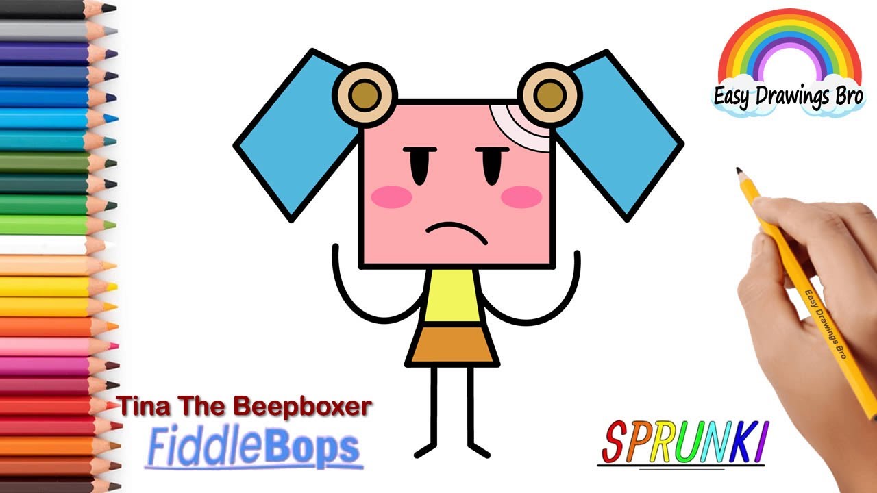 How to Draw Sprunki Characters | Sprunki FiddleBops Tina The Beepboxer ...
