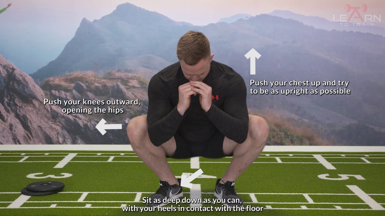 Dynamic warm up Squat position - YouTube