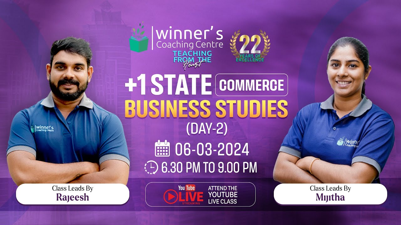 PLUS ONE COMMERCE BOARD EXAM SPECIAL LIVE || BUSINESS STUDIES ||DAY-2 ...
