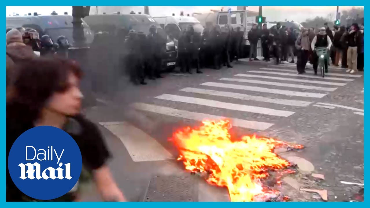 LIVE: France pension protests after Macron raises retirement age - YouTube