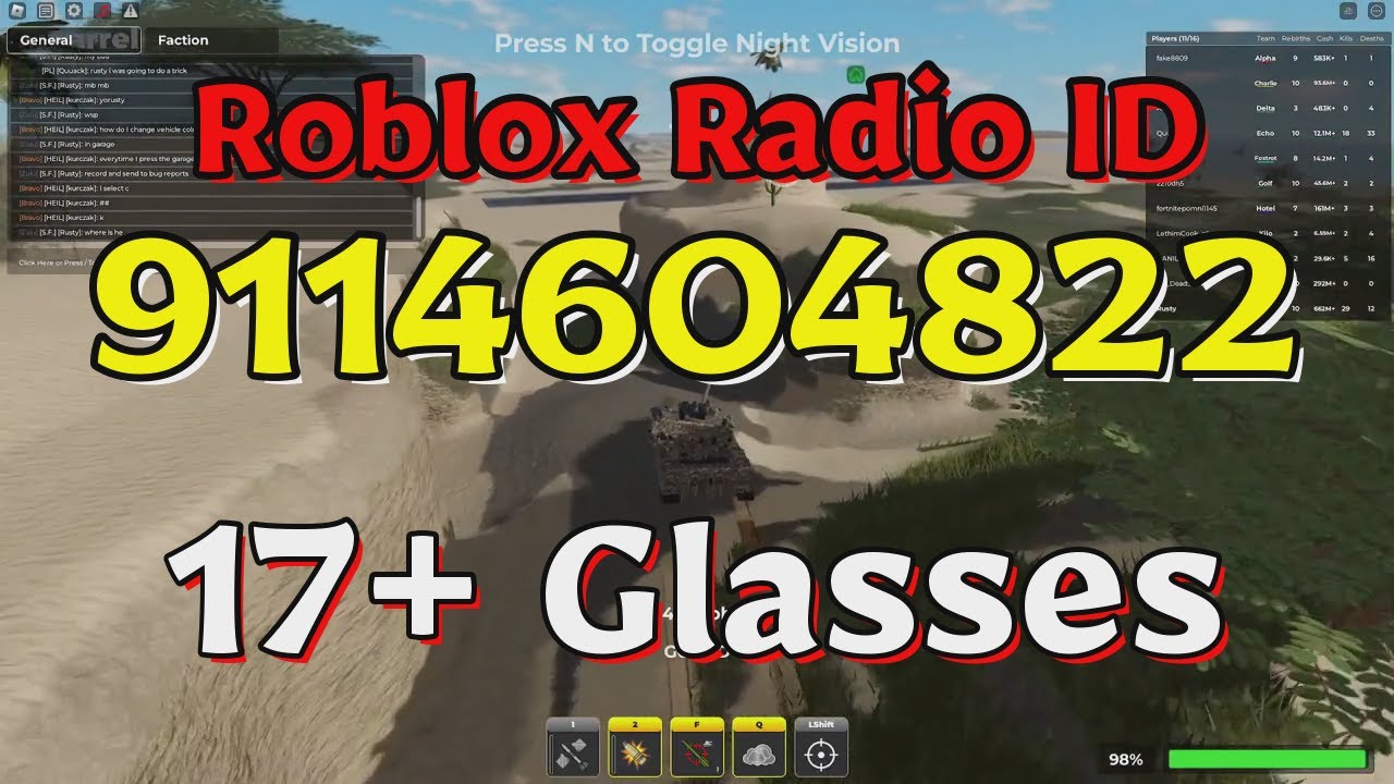 Glasses Roblox Radio Codes/IDs - YouTube