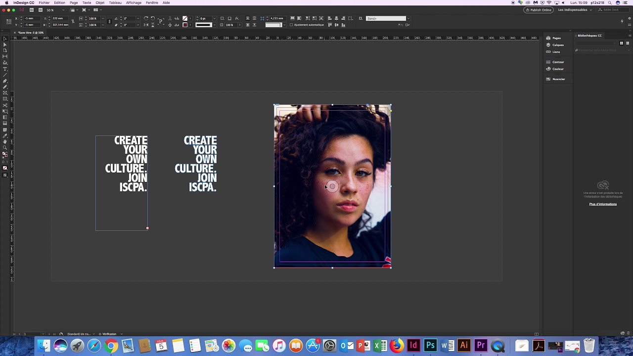 Tuto création d'affiche InDesign - image en transparence dans du texte ...