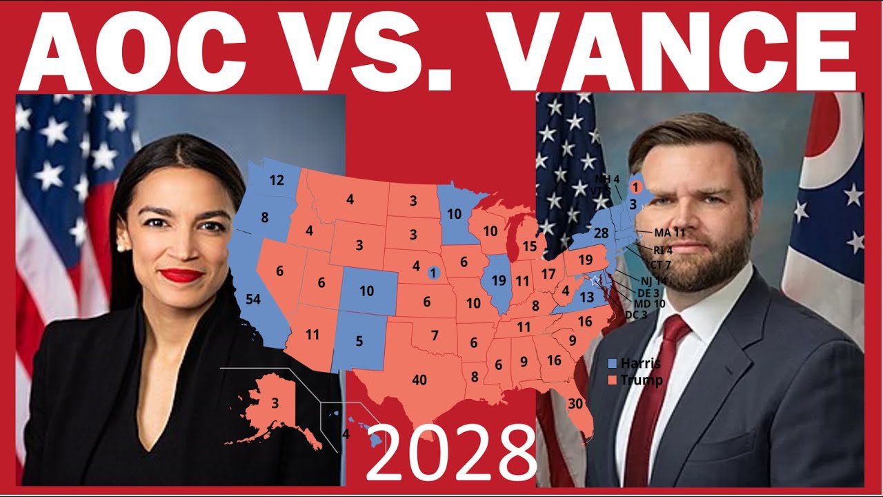 2028 United States presidential election (AOC Vs. Vance) - YouTube