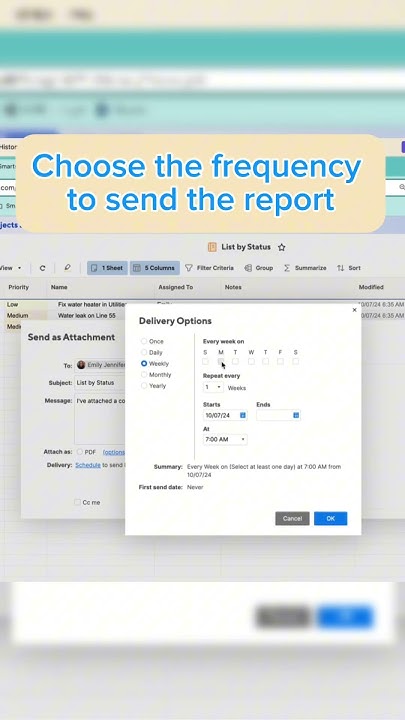 Schedule Send a Recurring Smartsheet Report #smartsheet #tutorials #projectmanagement #workflow ...