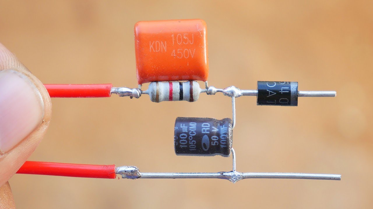 2 Amazing ideas with Capacitor Diode Resistor - YouTube
