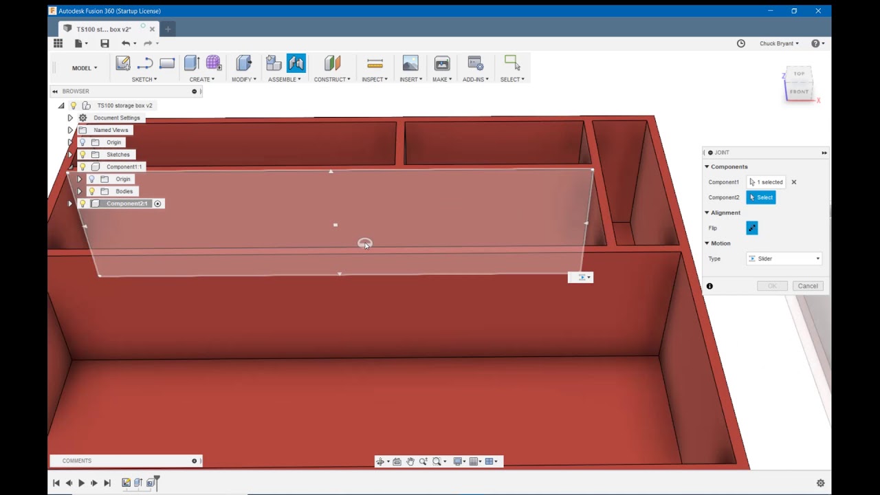 Fusion 360 Beginners Tutorial - Storage Box for the TS-100 Soldering ...