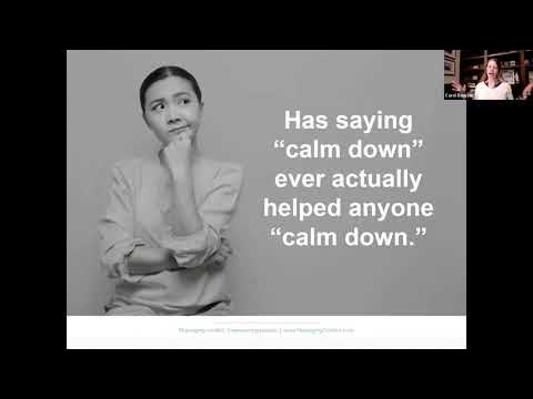 Never Say Calm Down - Tips, tools & tactics to help de-escalate ...