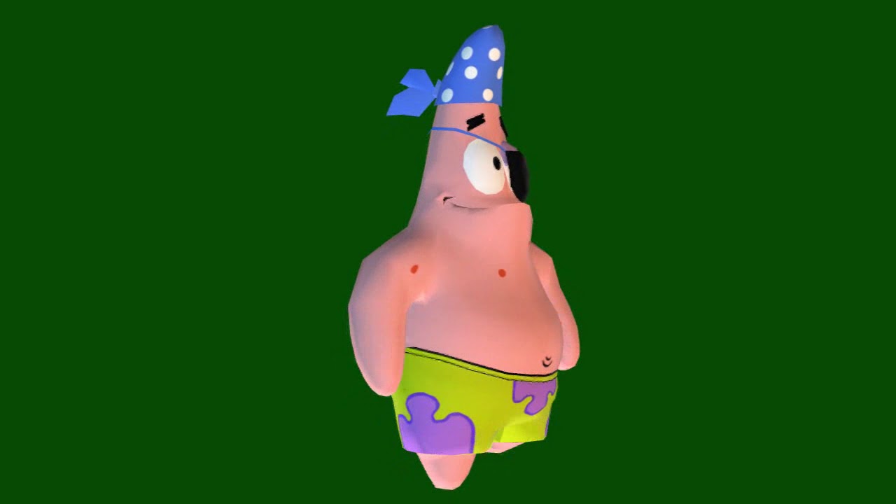 Patrick Pirate walk animated left chroma - YouTube