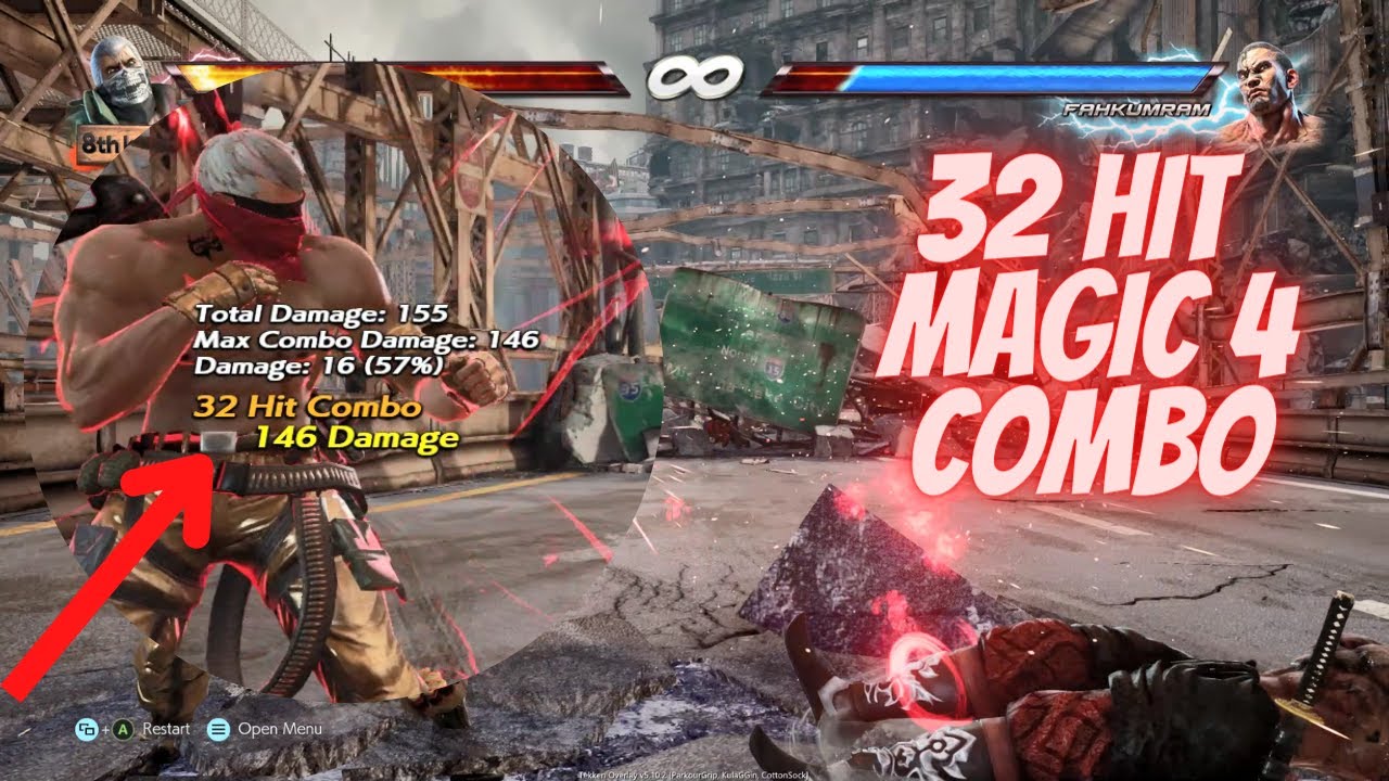Unbelievable! 146 Damage - The Highest Damaging Magic 4 Combo In Tekken ...