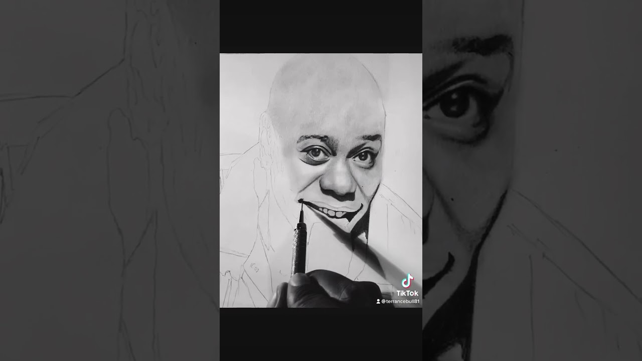 Drawing Dave Chappelle. (Apparently I fit a descriptio) - YouTube