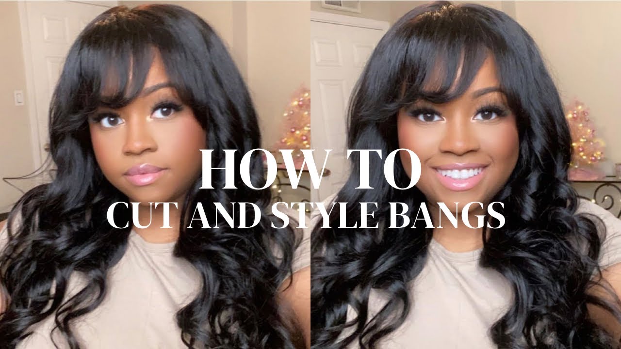 How To Cut Bangs To Cover Lace Front | Vlogmas 9 - YouTube