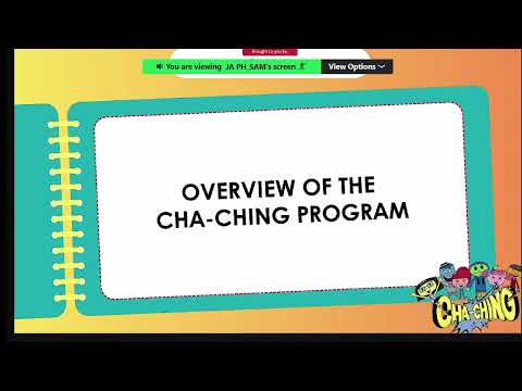 Overview of Cha Ching Program 