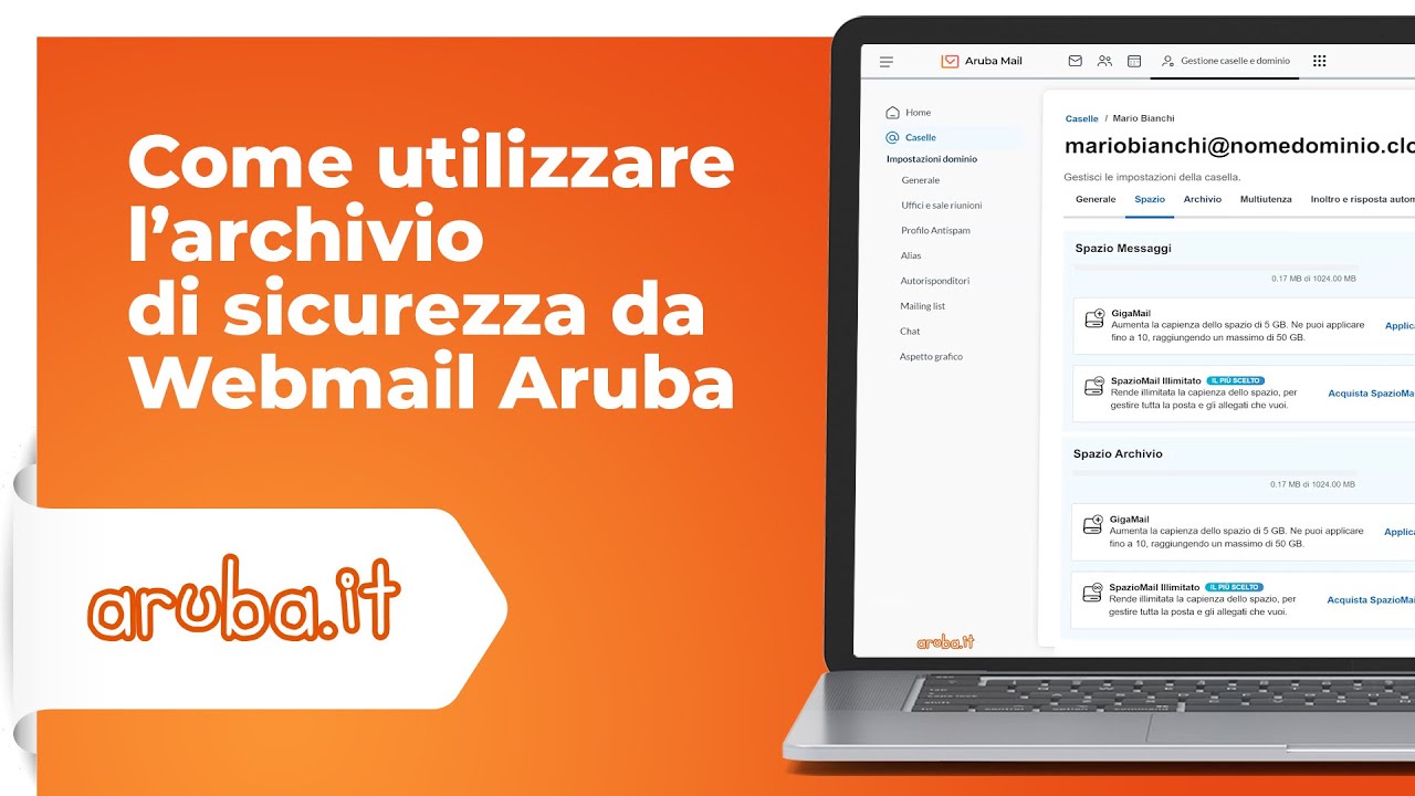 Come utilizzare l’archivio di sicurezza da Webmail Aruba - YouTube